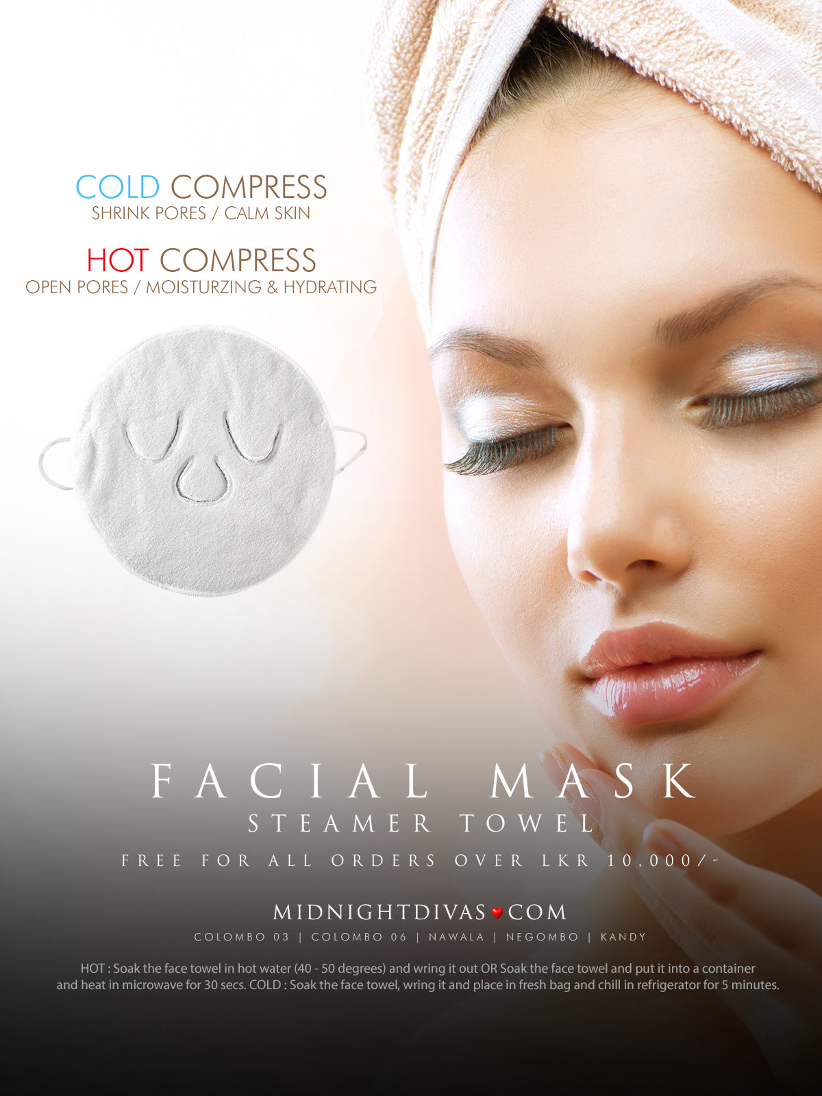 Facial Mask Steamer Towel