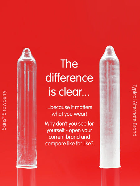 Skins (UK) Skins Condoms Strawberry - 8 Pack